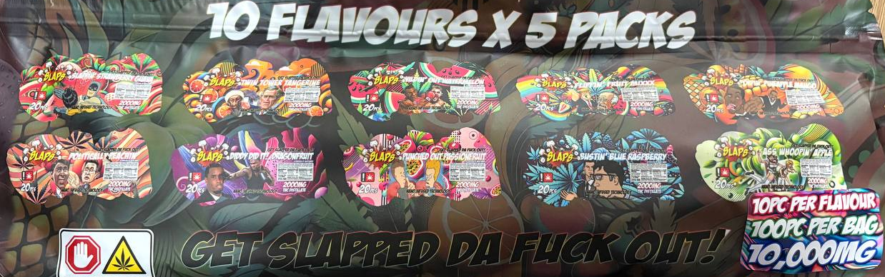 Slaps Gummies 2000MG THC infused | 10000mg MEGA PARTY PACK - Hash Wars ...