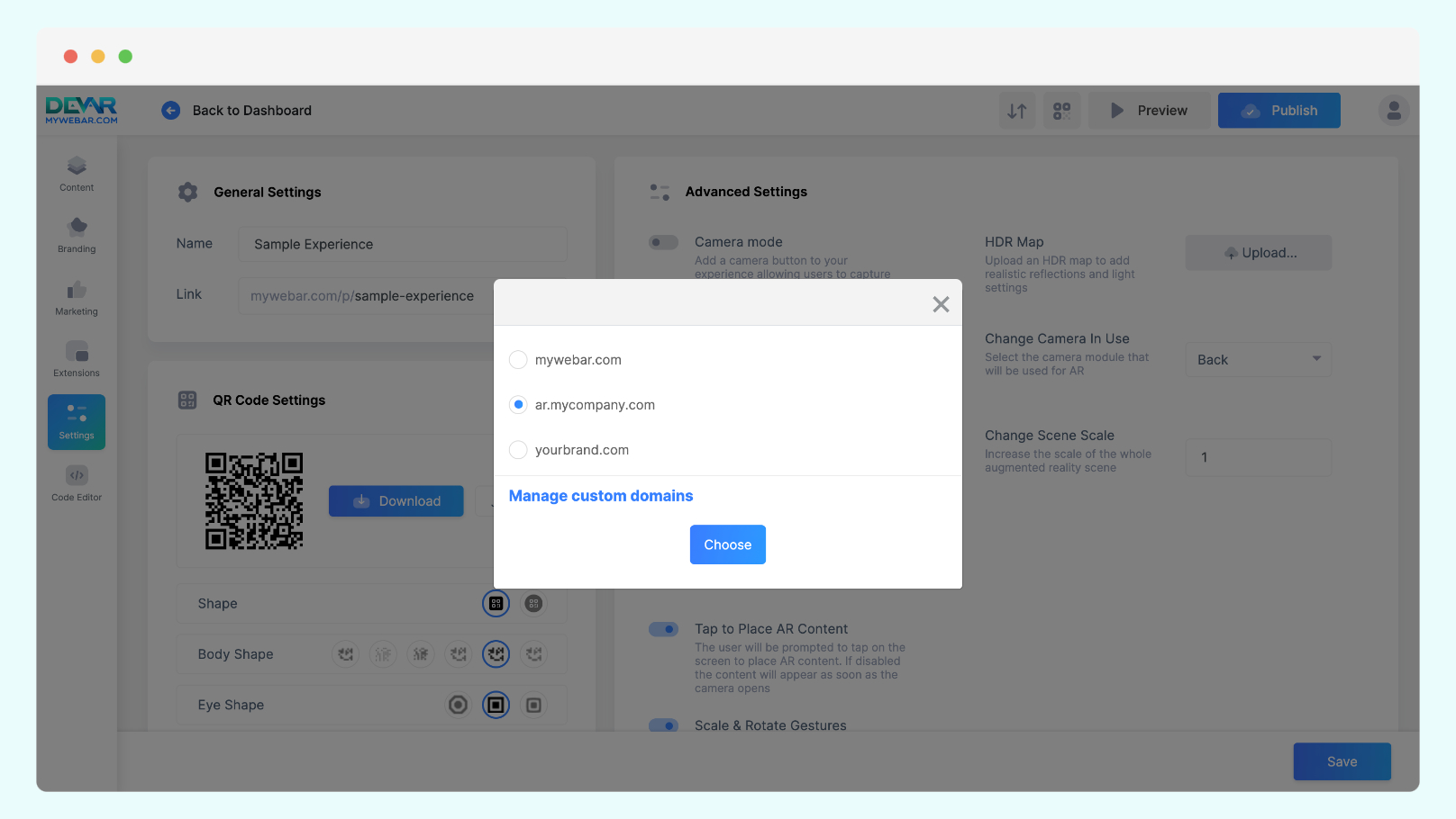 Connecting a Custom Domain