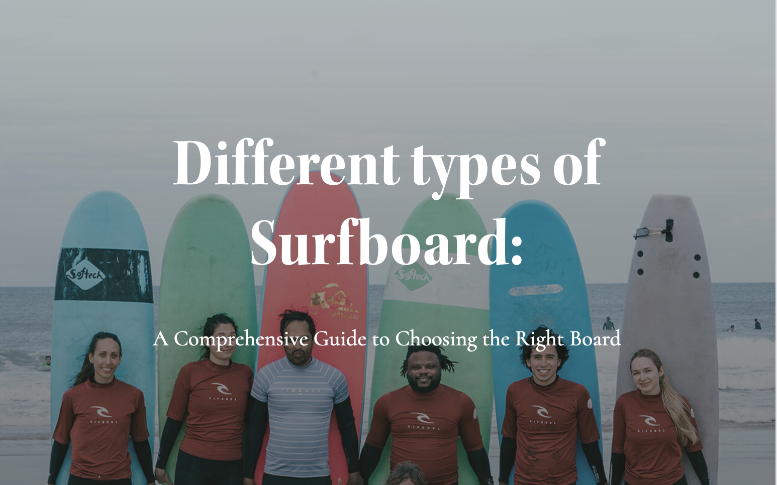 Different types of a Surfboard: A Comprehensive Guide to Choosing the ...