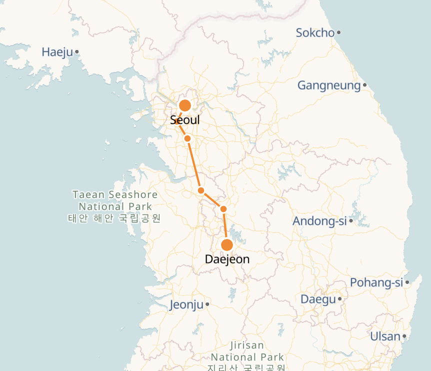 Seoul to Daejeon Train - Tickets, Schedule & Map