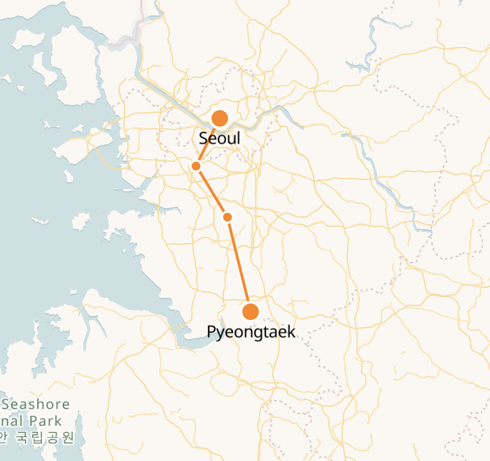 Pyeongtaek to Seoul Train - Tickets, Schedule & Map