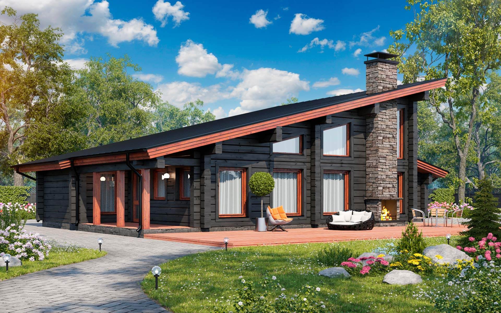 Premium bigger prefab home kit - Helsinki - 2569 ft² / 247 m²