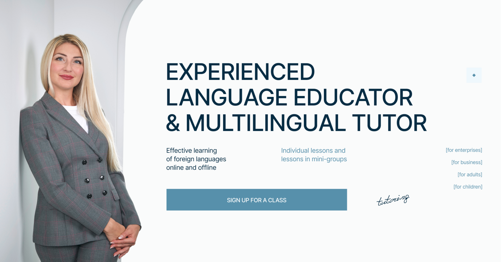 Tutor Olga Einsiedler, language courses, learning English, German, French, Russian