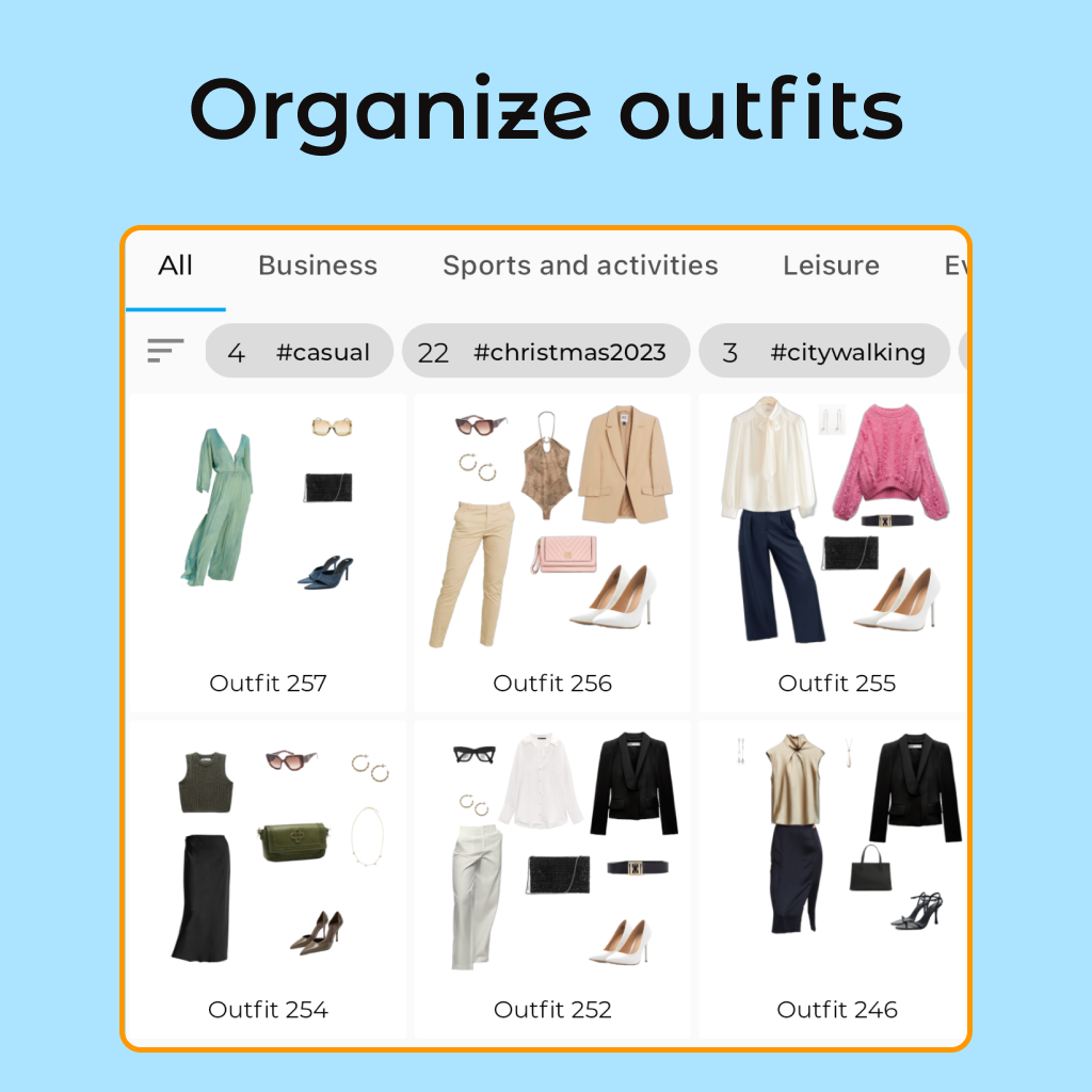 Organize outfits by your own occasions?
