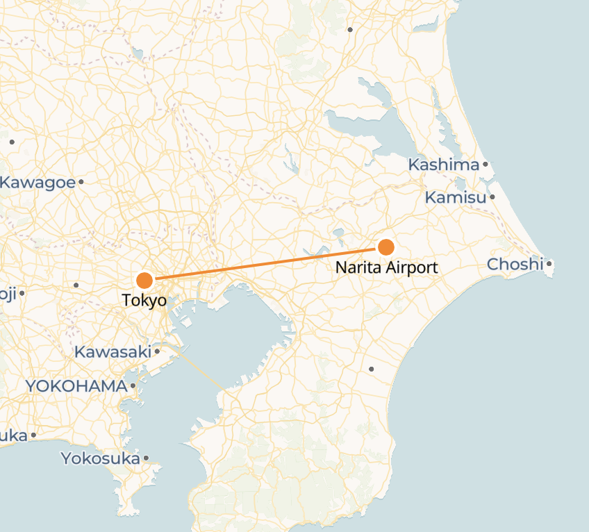 Narita Airport to Tokyo Train Schedule, Map & Tickets - ASIA TRAINS