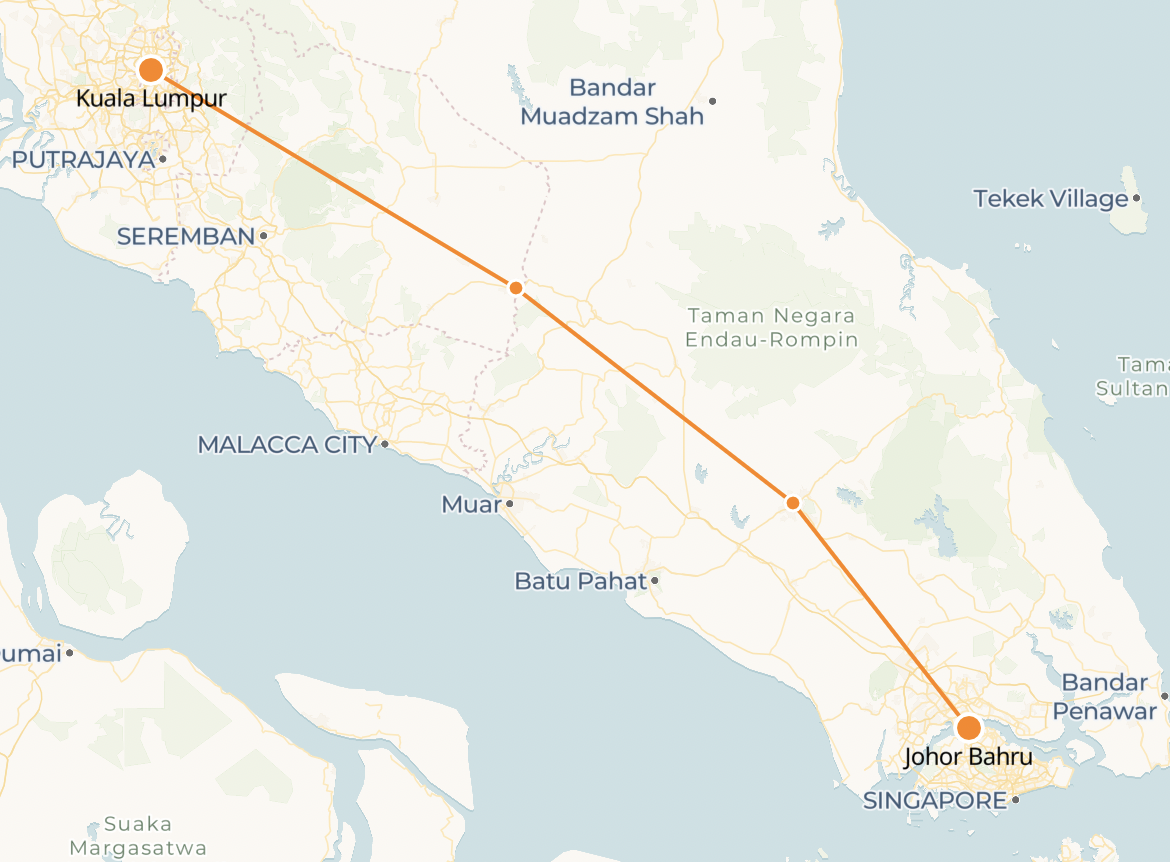 Johor Bahru to Kuala Lumpur Train: Schedule, Tickets & Map
