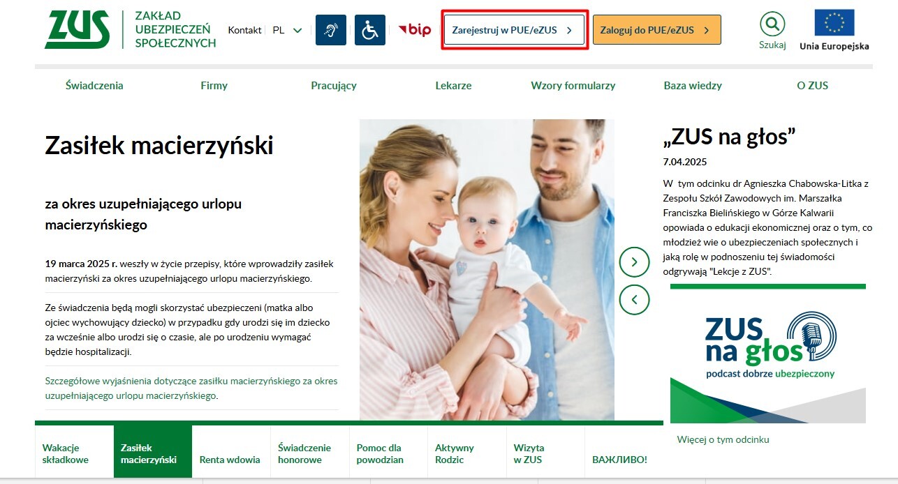 Активация Platnika ZUS PUE