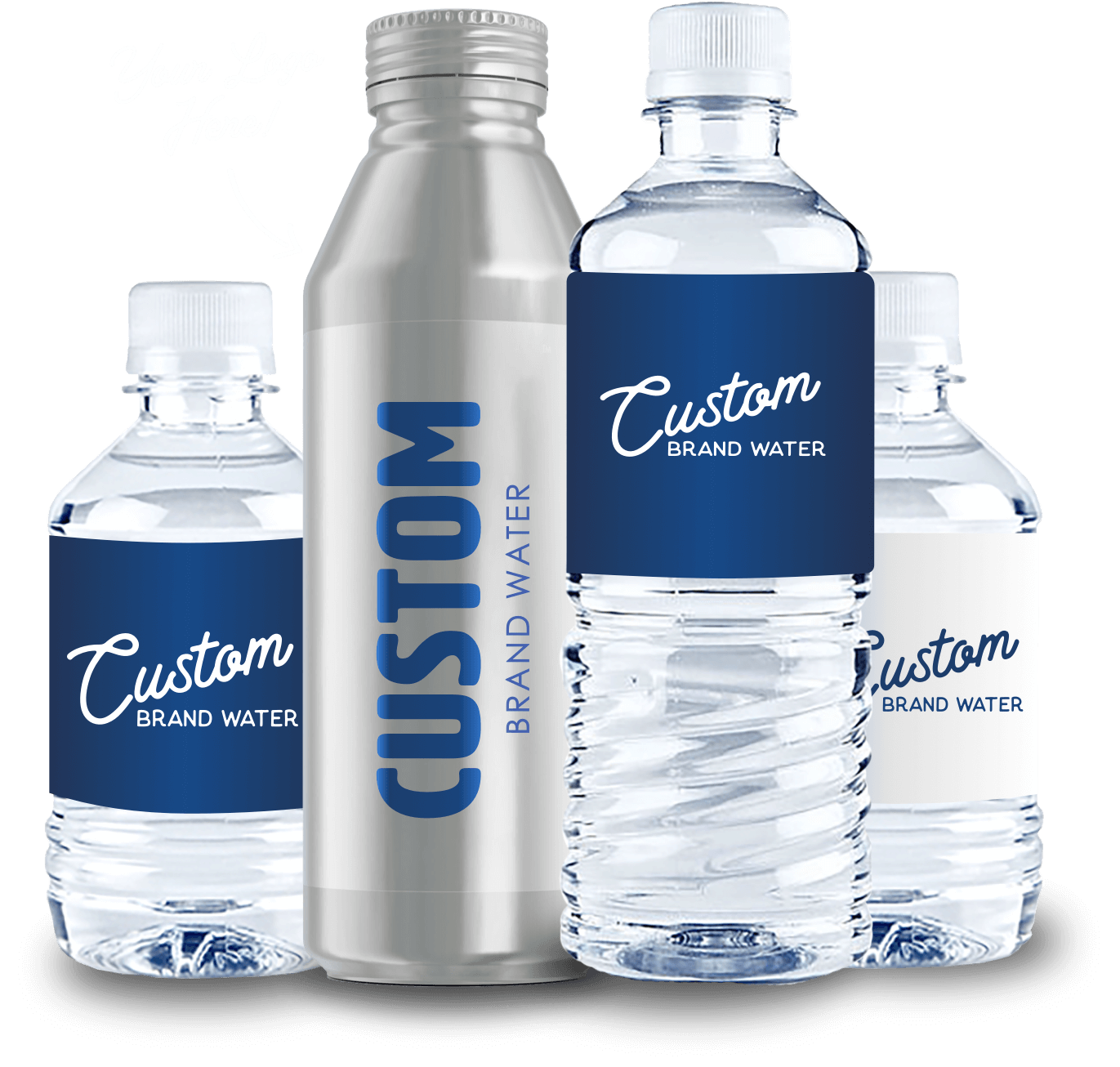Custom Bottled Water - Private Label - Personalized Logo