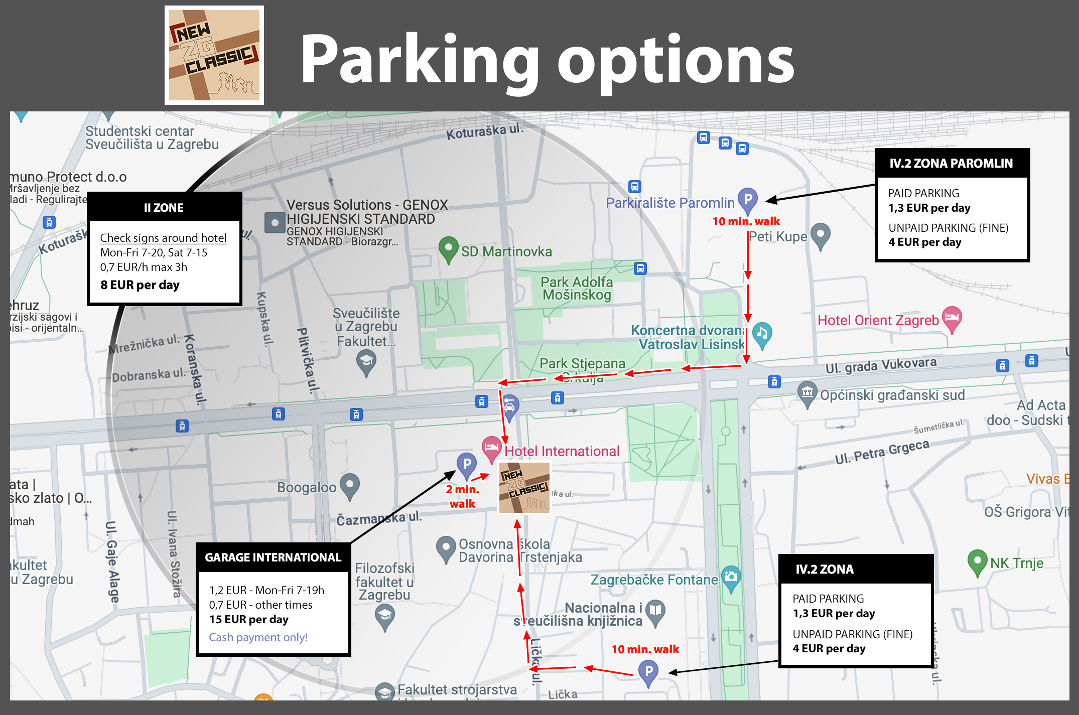 Parking Information | New Zagreb Classic Chess Tournaments