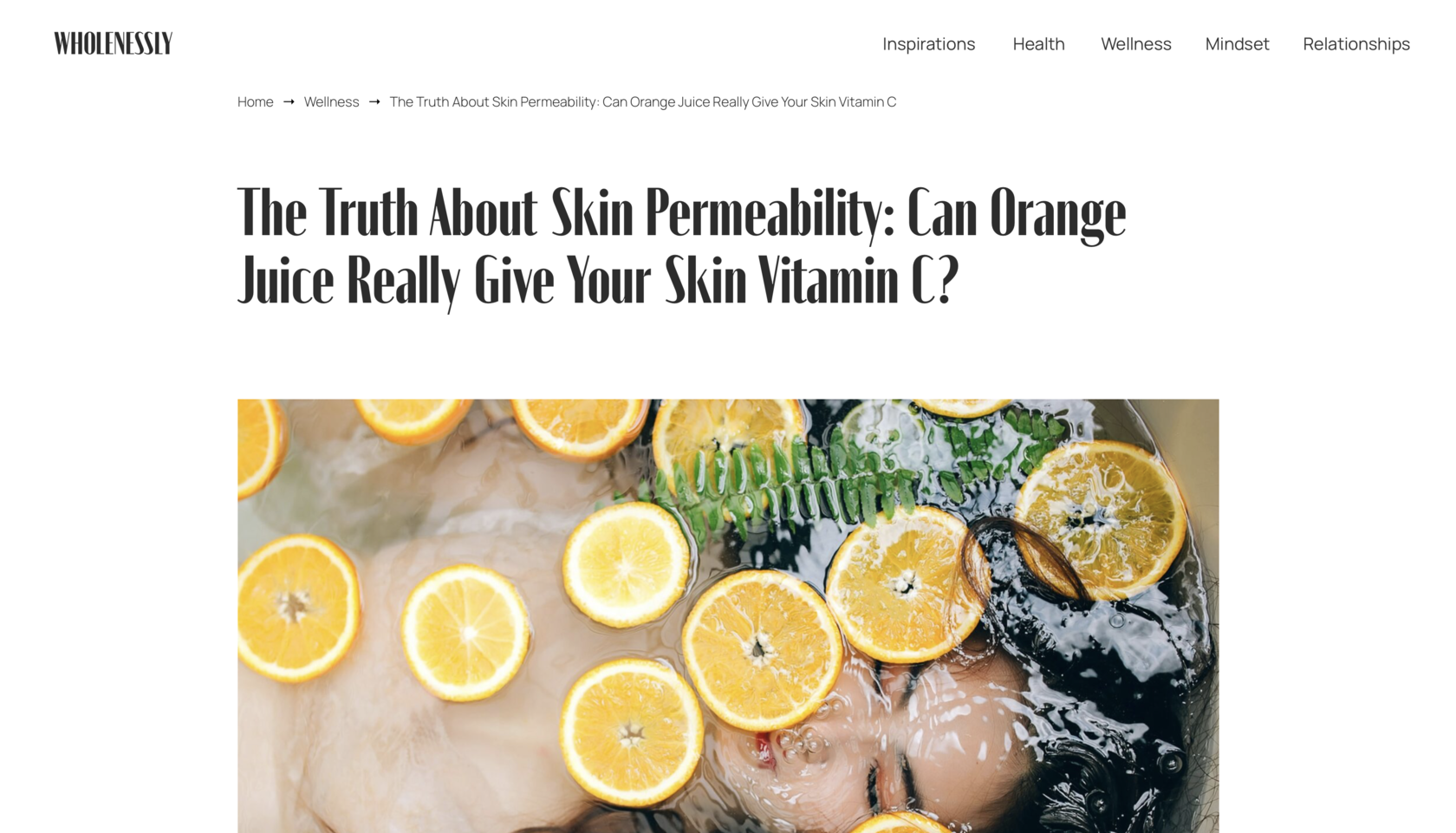 The Truth About Skin Permeability: Can Orange Juice Really Give Your ...