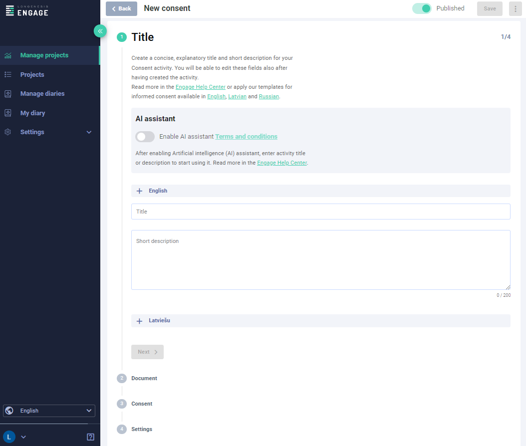 Granular consent management