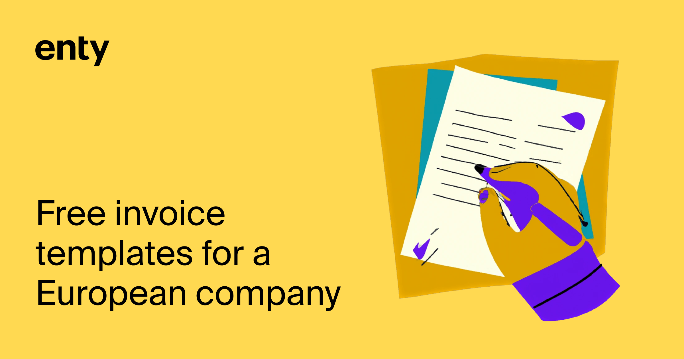 Free invoice templates for your European company | Enty