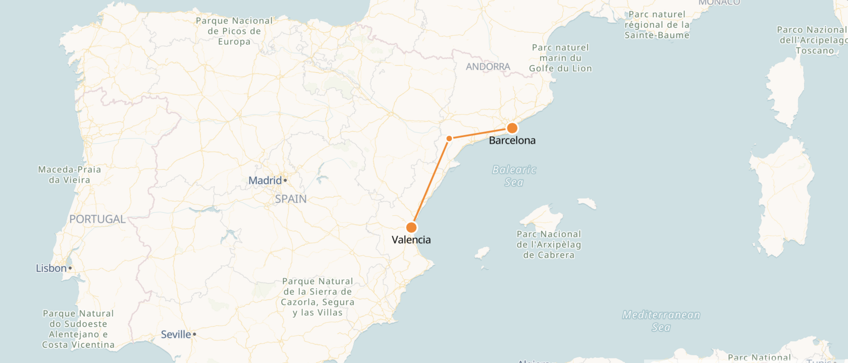 Valencia to Barcelona Train Tickets & Schedule - Spanish Trains