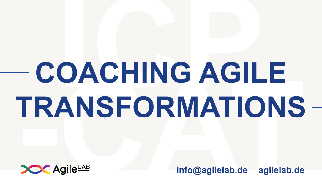 Training Coaching Agile Transformations (ICP-CAT) | AgileLAB
