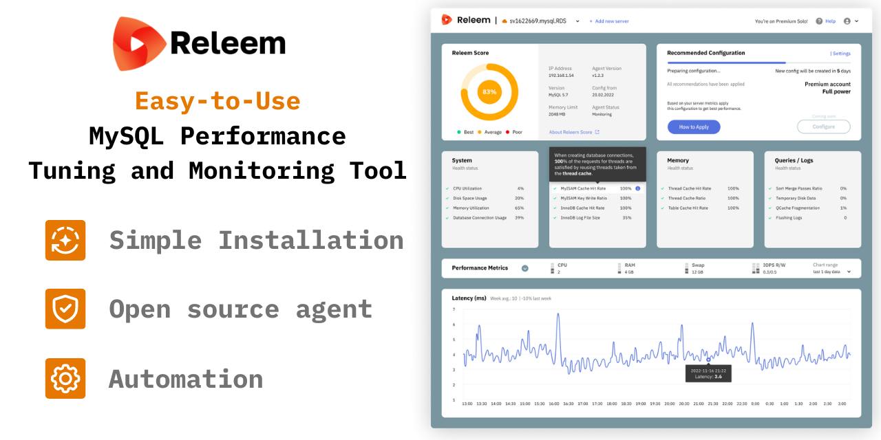 Installation and How To Apply MySQL Configuration - Releem