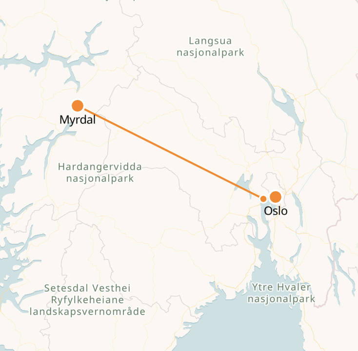 Myrdal to Oslo Train | Tickets & Schedule