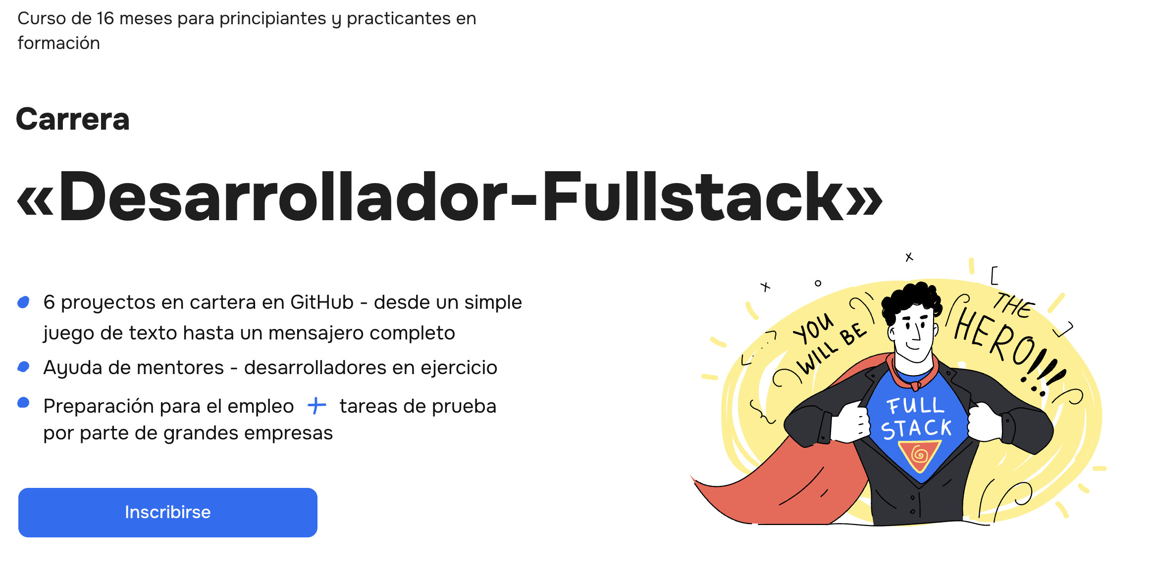 Curso Desarrollador Fullstack en JavaScript, curso online de desarrollador fullstack