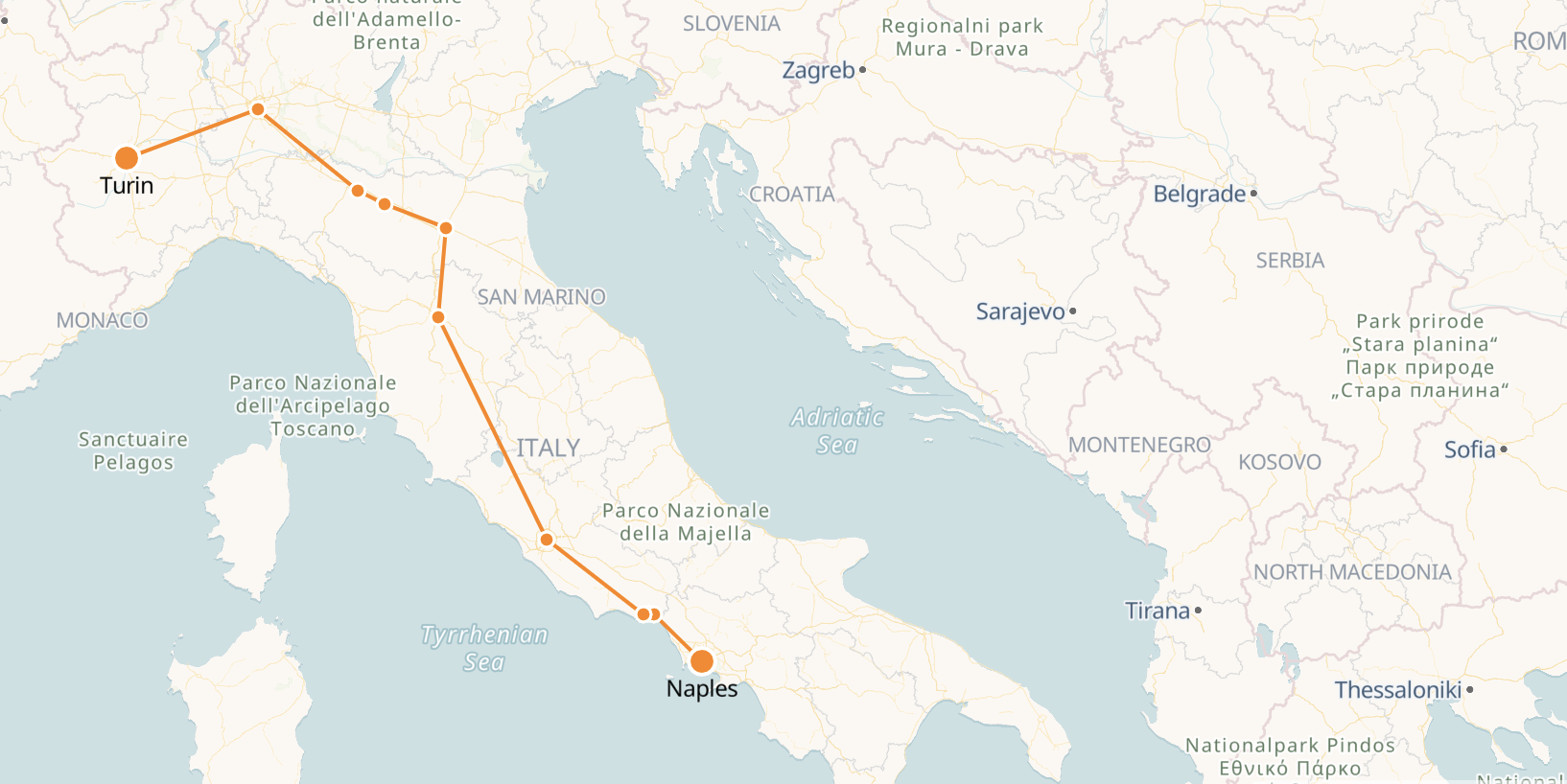 Naples to Turin Train Tickets & Schedule - Italy Railway