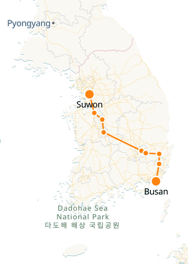 Suwon to Busan KTX Train - Schedule & Tickets