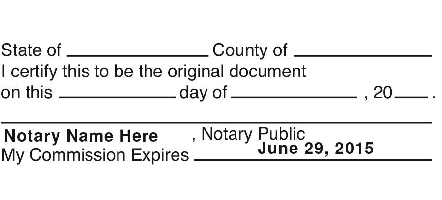 Original Document Stamp