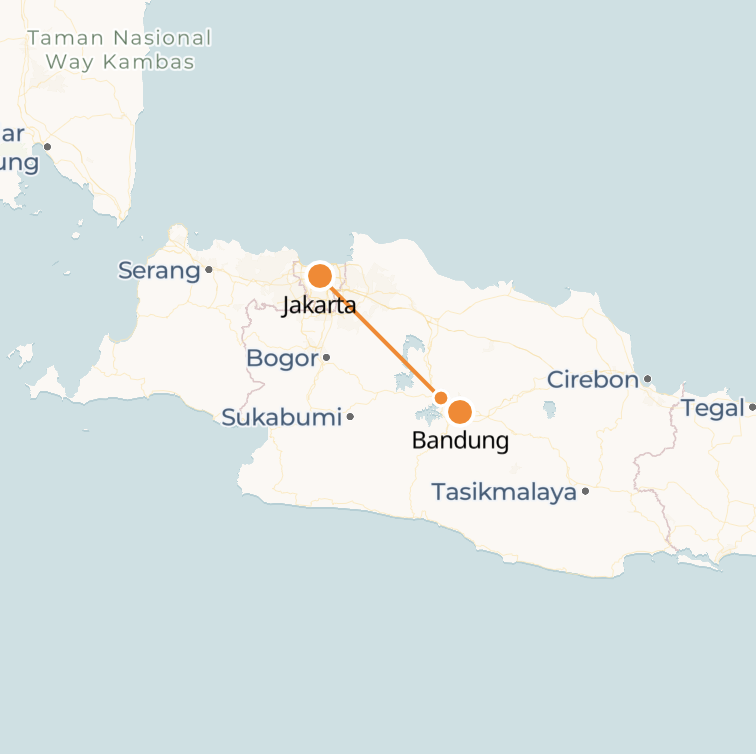 Jakarta to Bandung Train Tickets, Timetable & Map