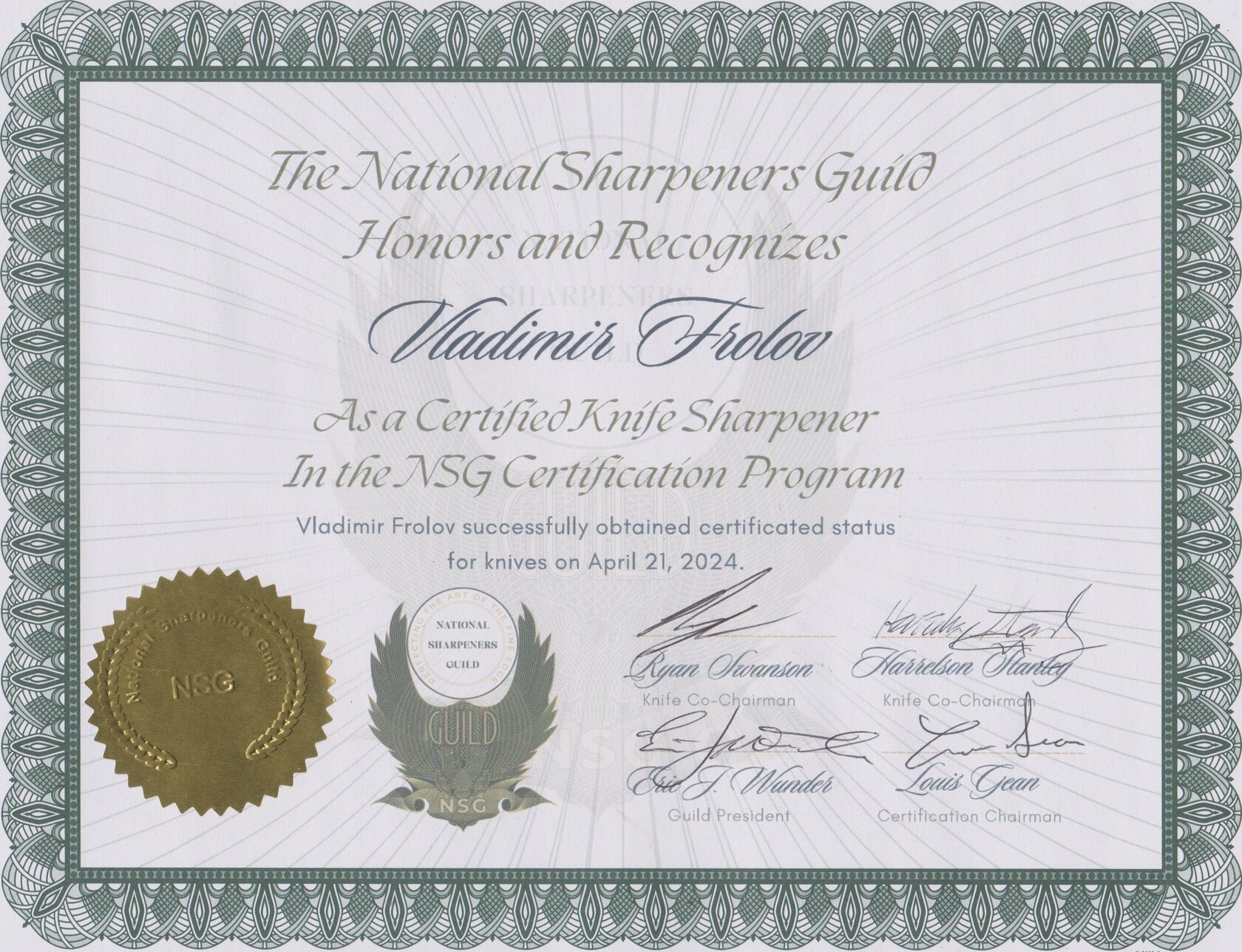 Certificates | Mr. Sharp