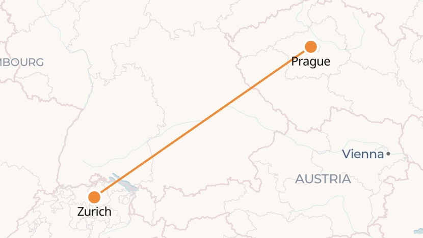 Prague to Zurich Train Schedule & Tickets - CZECH RAILS