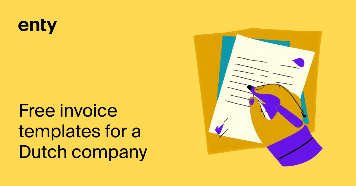 Free invoice templates for a Dutch company | Enty