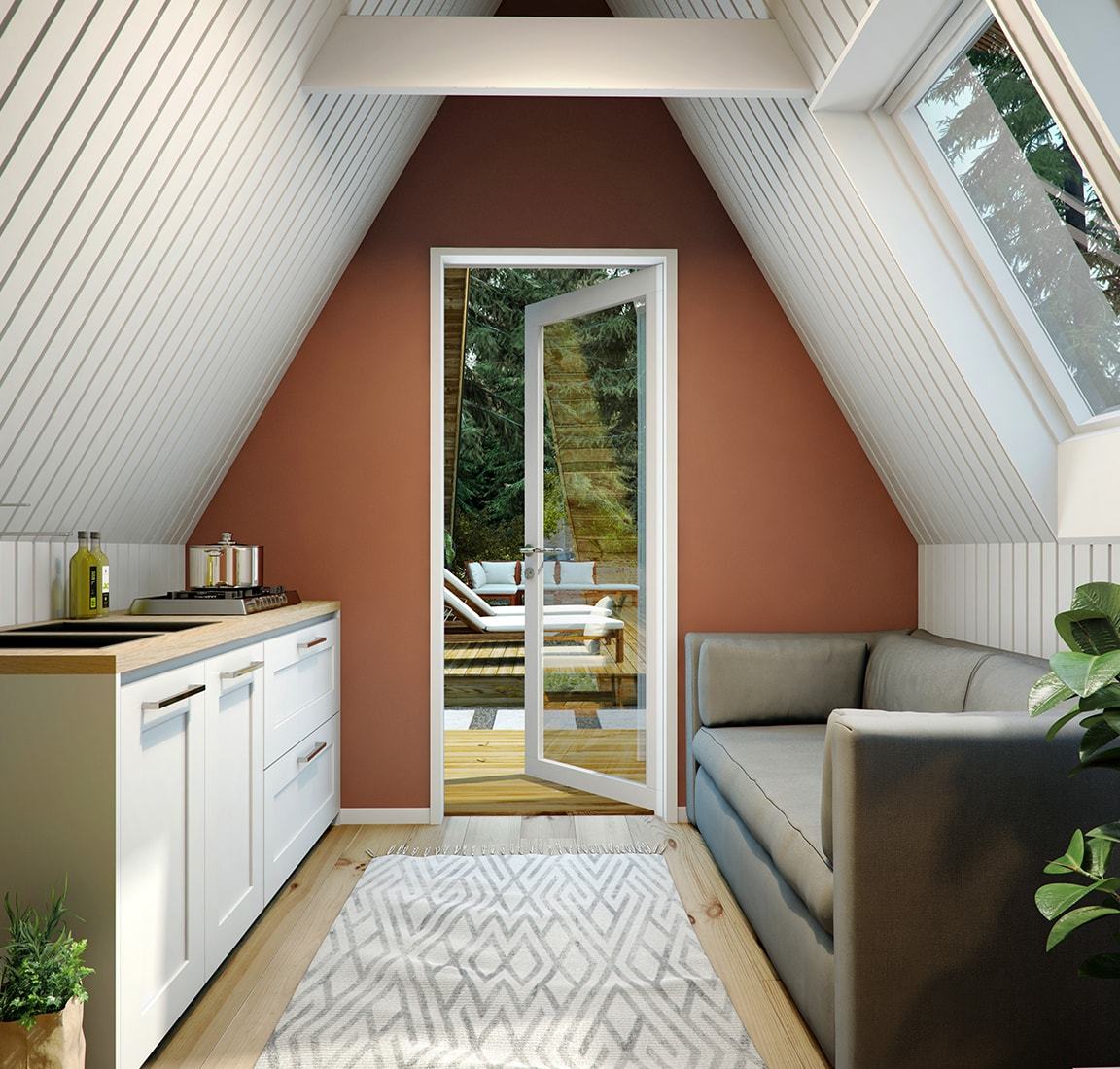 Solo 57 - Malé áčkové dřevostavby Avrame