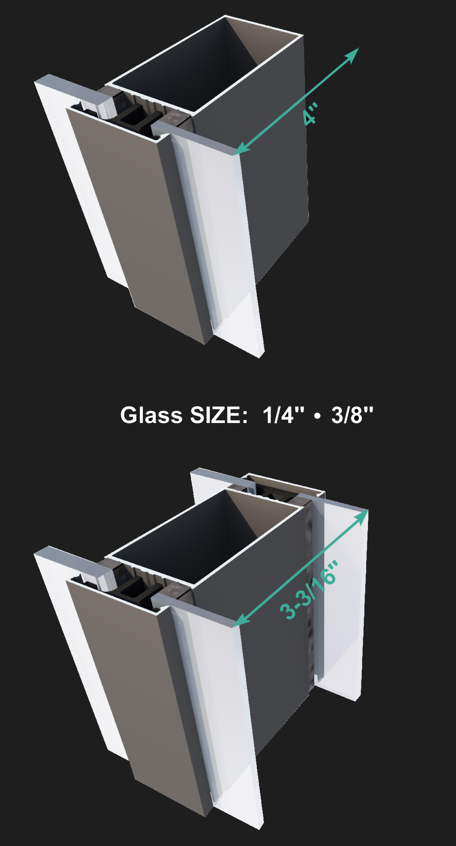 TP-38 aluminum and glass partition system