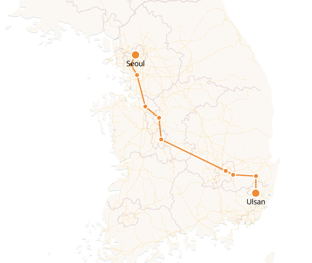 KTX Train Schedule | From Ulsan to Seoul - KTX High Speed Trains