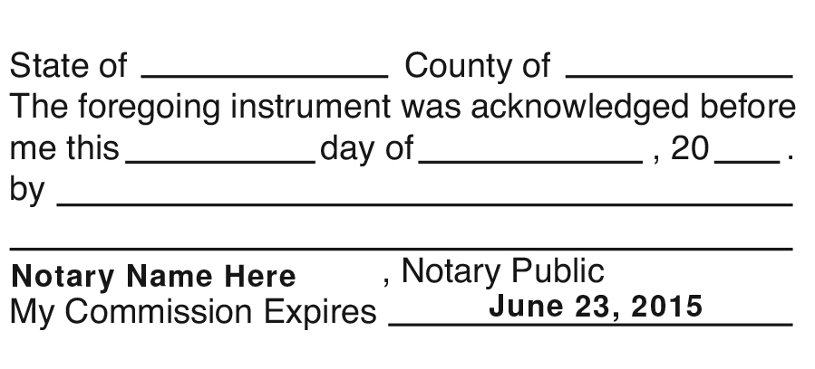 Acknowledgement Stamp