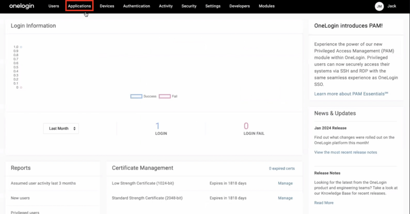 OneLogin | inspace Help Center
