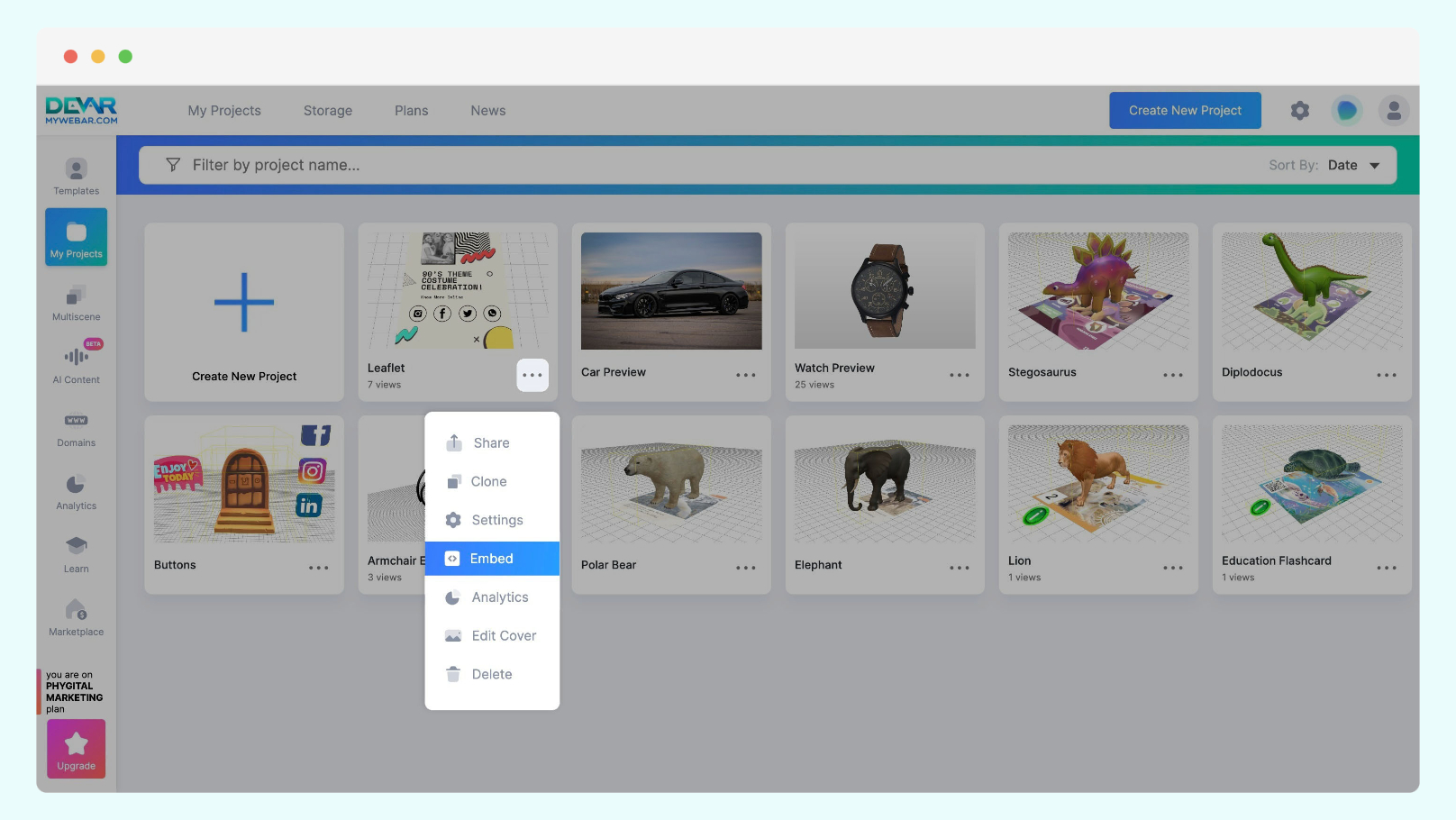 Embedding AR into Apps and Webpages