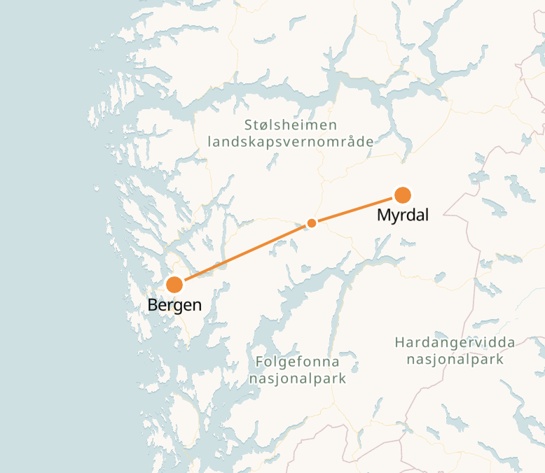 Myrdal to Bergen Train | Tickets & Schedule