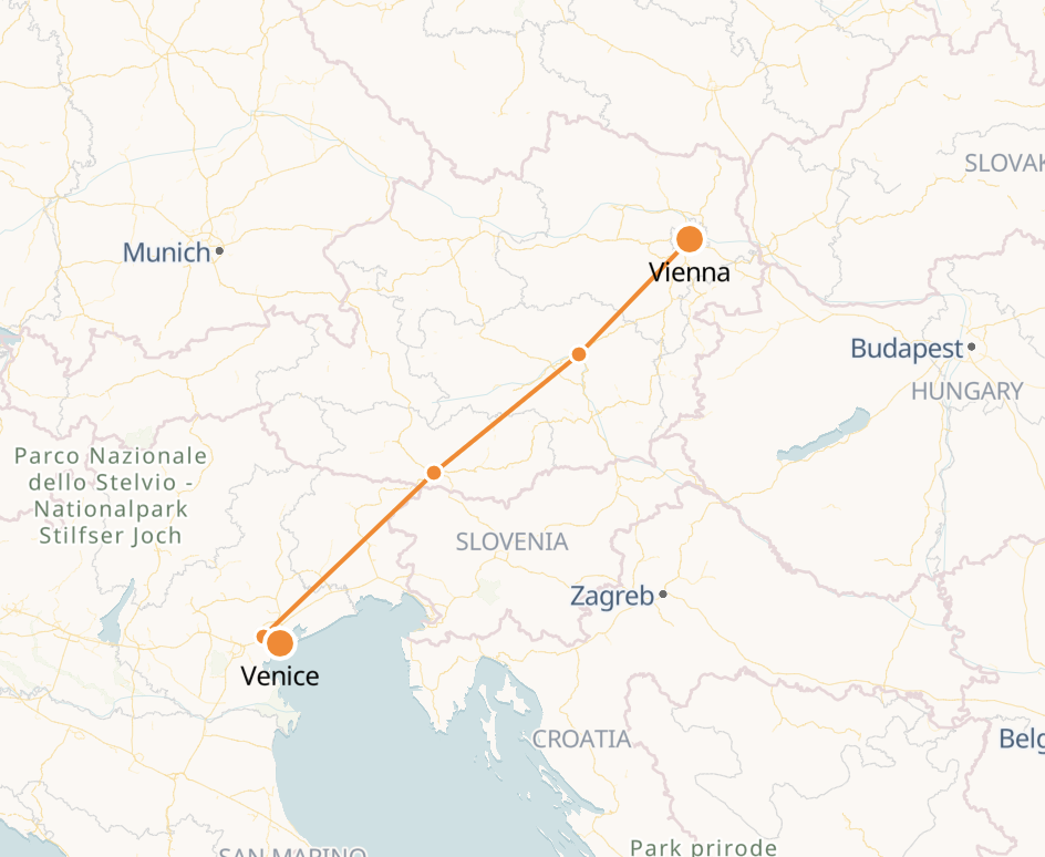 Venice Main Railjet Train Station | Santa Lucia - Austrian Trains