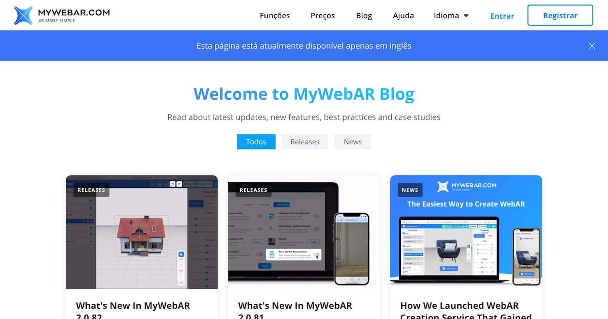 AR Blog en MyWebAR - Artículos, casos y noticias de realidad aumentada