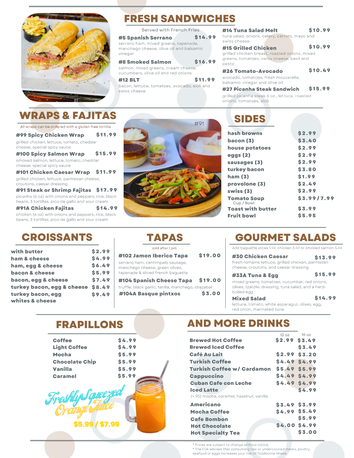 Miami-Menu