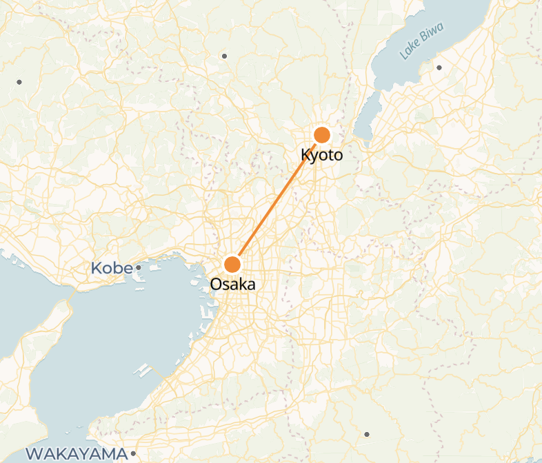 Kyoto to Osaka Train Schedule, Map & Tickets