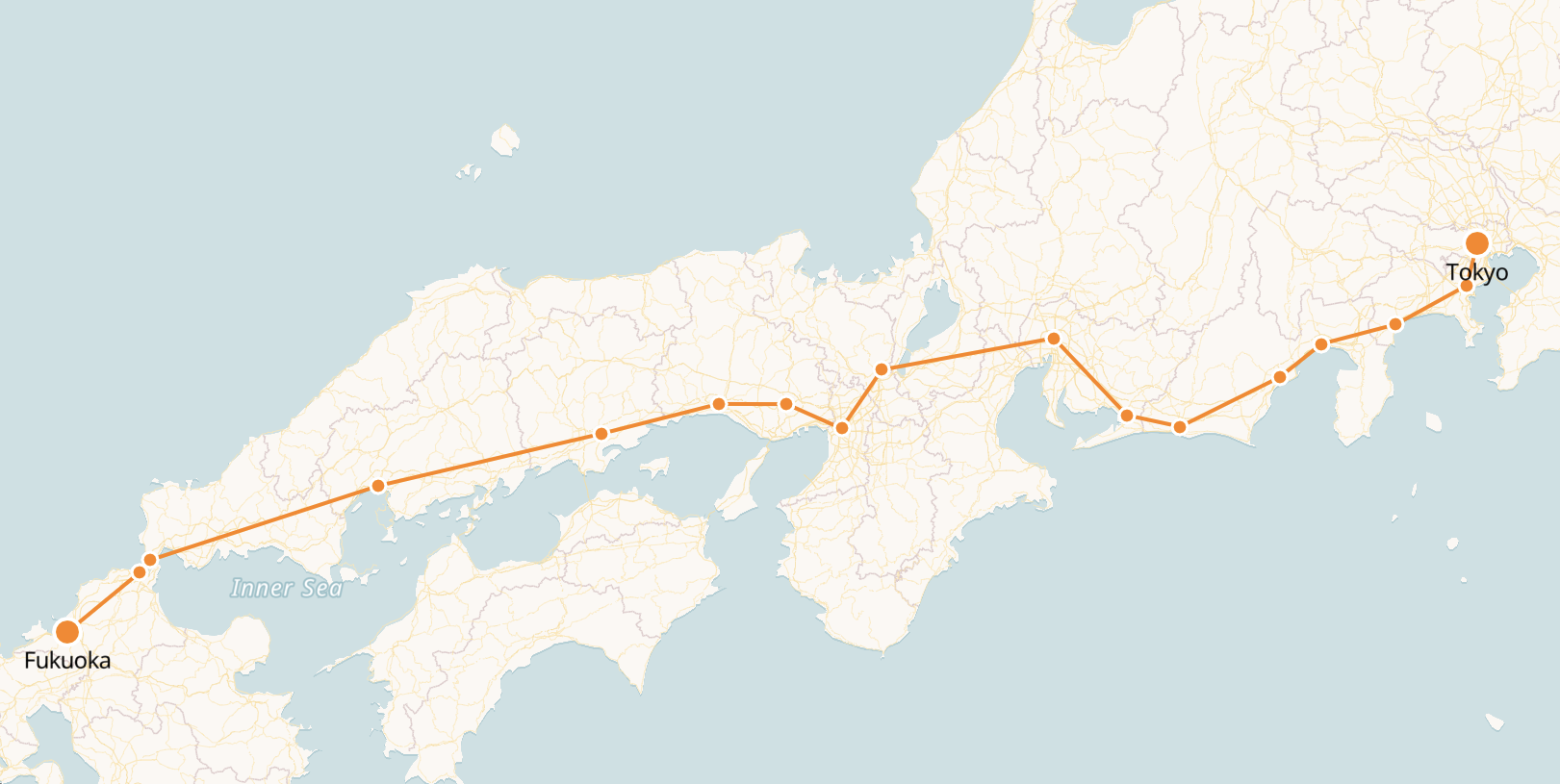 Tokyo to Fukuoka Bullet Train | Cost, Schedule & Tickets - JAPANESE TRAINS