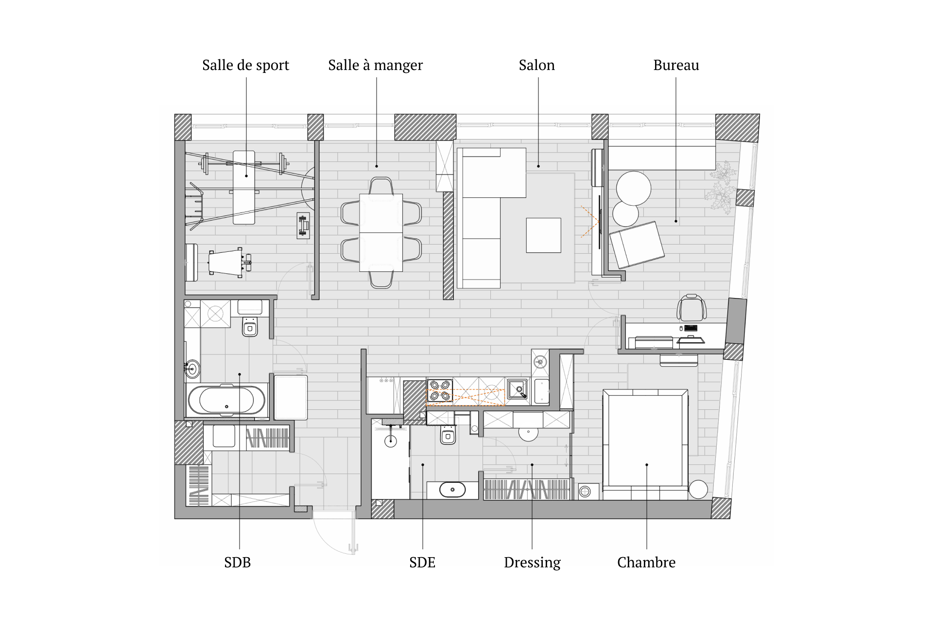 Plan d’aménagement intérieur : exemples réels et 2 à 3 propositions sur ...