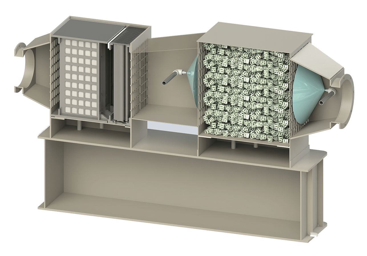 BOREAS-P2: Horizontal Packed Tower Scrubber | USA-Made