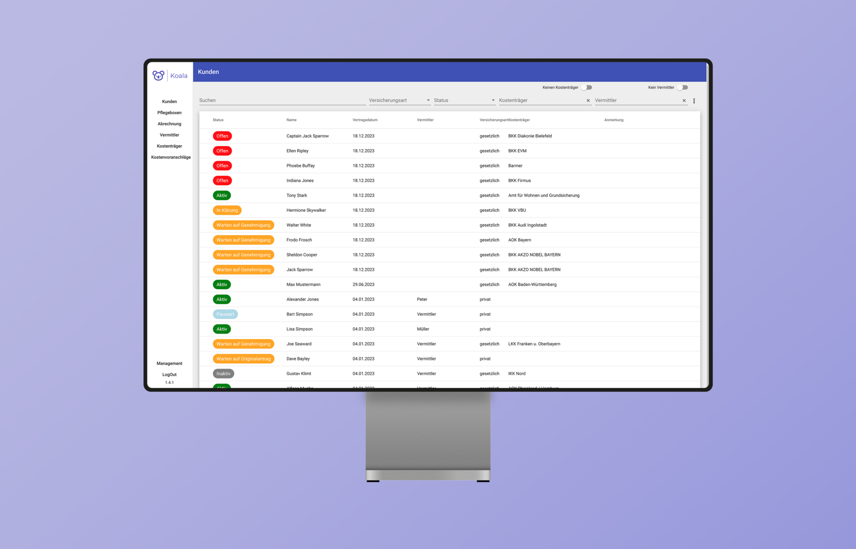 Koala | Software für Anbieter von Pflegehilfsmitteln