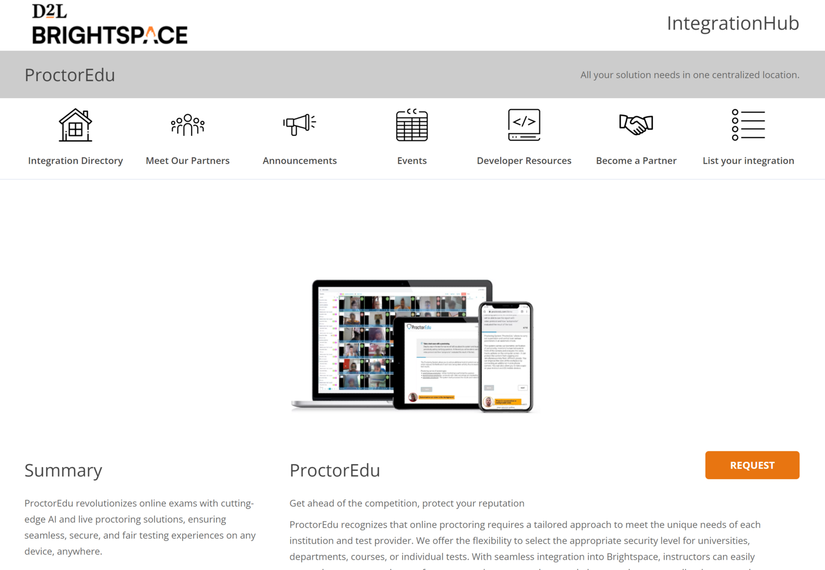 Integration with brightspace-by-d2l LMS
