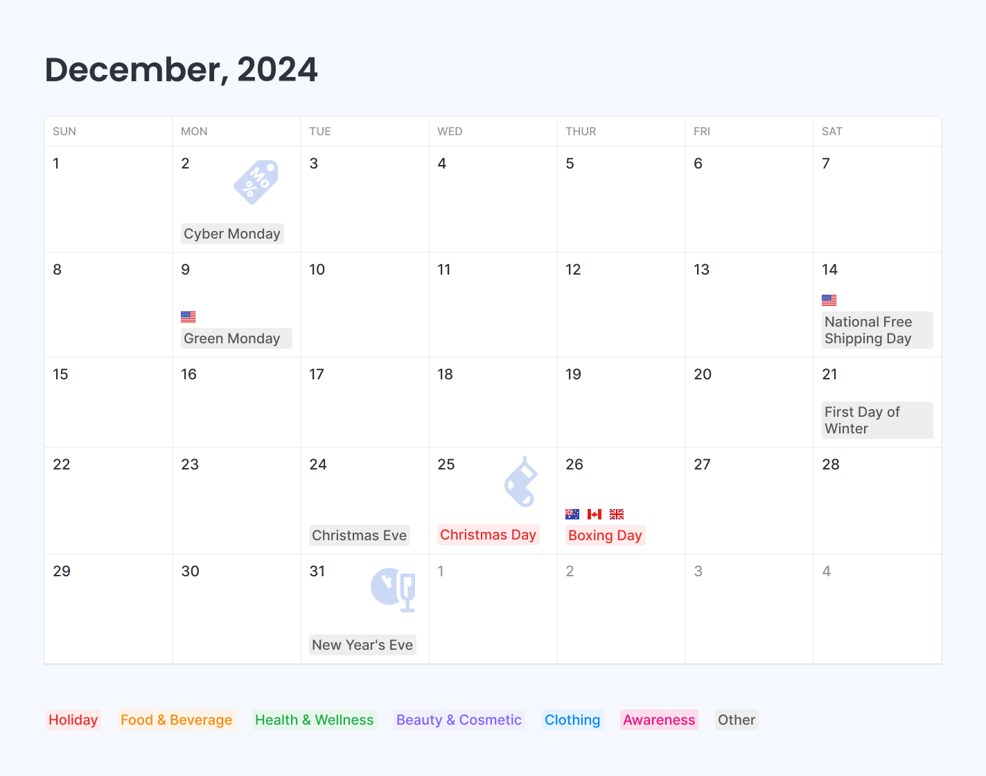 The Complete Ecommerce Holiday Calendar 2024