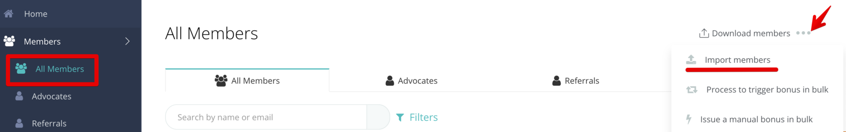 Import Members | Genius Referrals