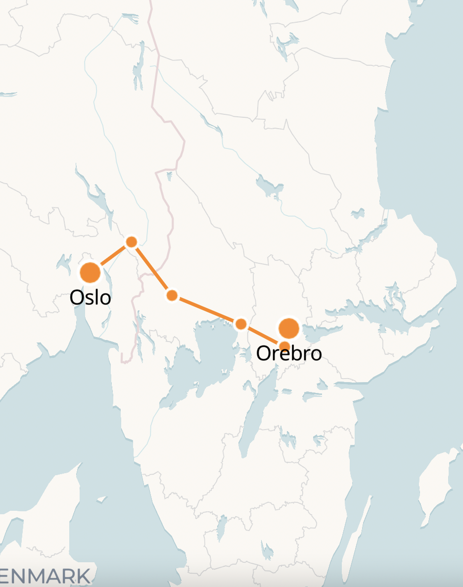 Orebro to Oslo Trains & Tickets - Sweden Trains