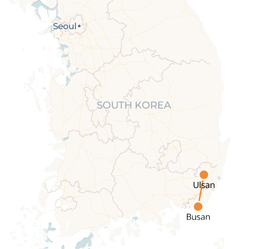 KTX Train Schedule | From Busan to Ulsan - KTX High Speed Trains
