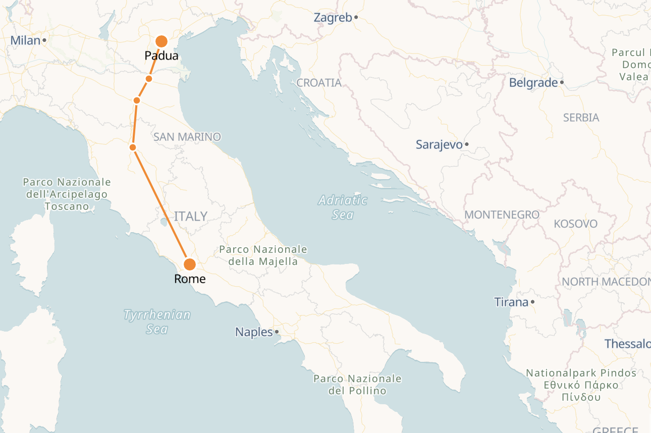 Padua to Rome Train Tickets & Schedule - Italy Railway