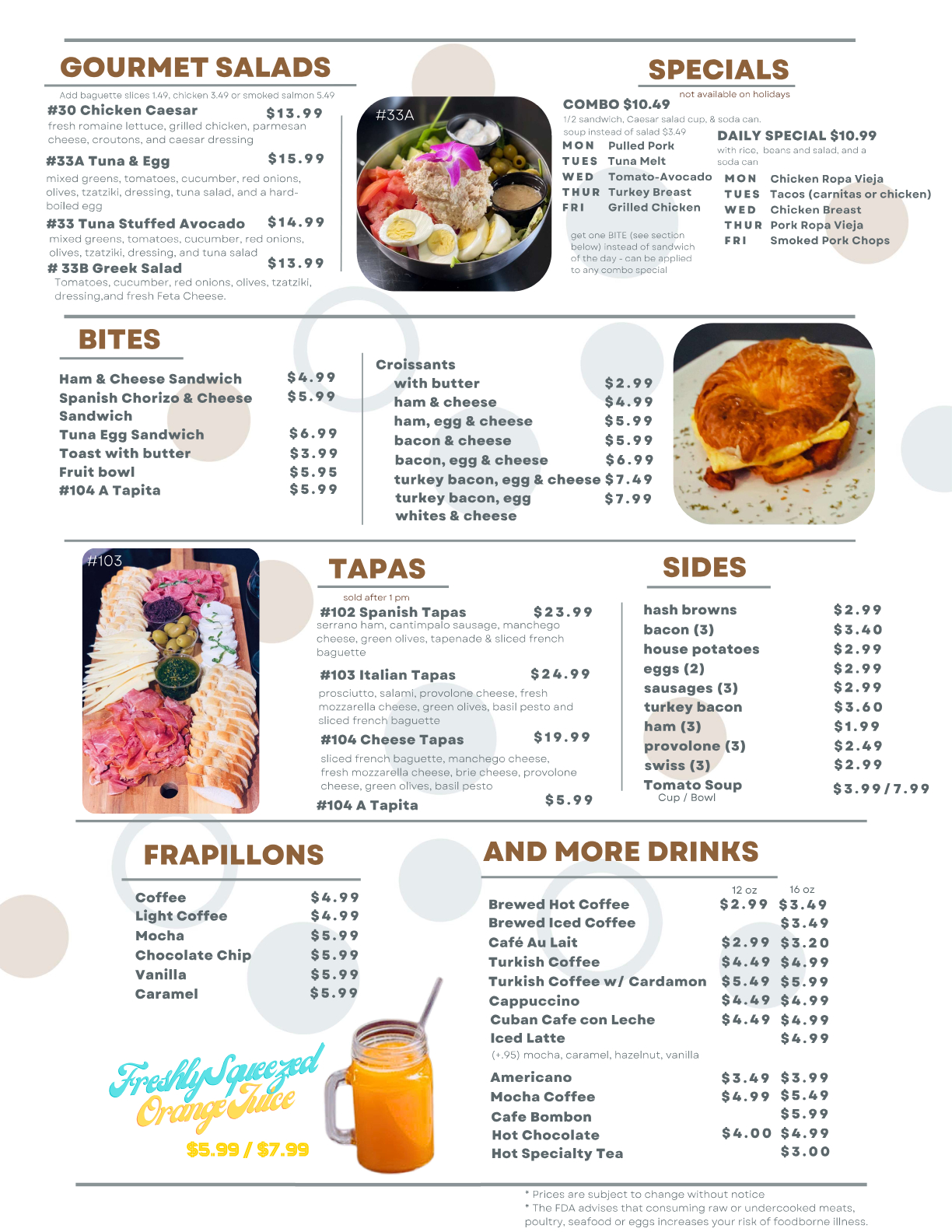 Downtown-Menu